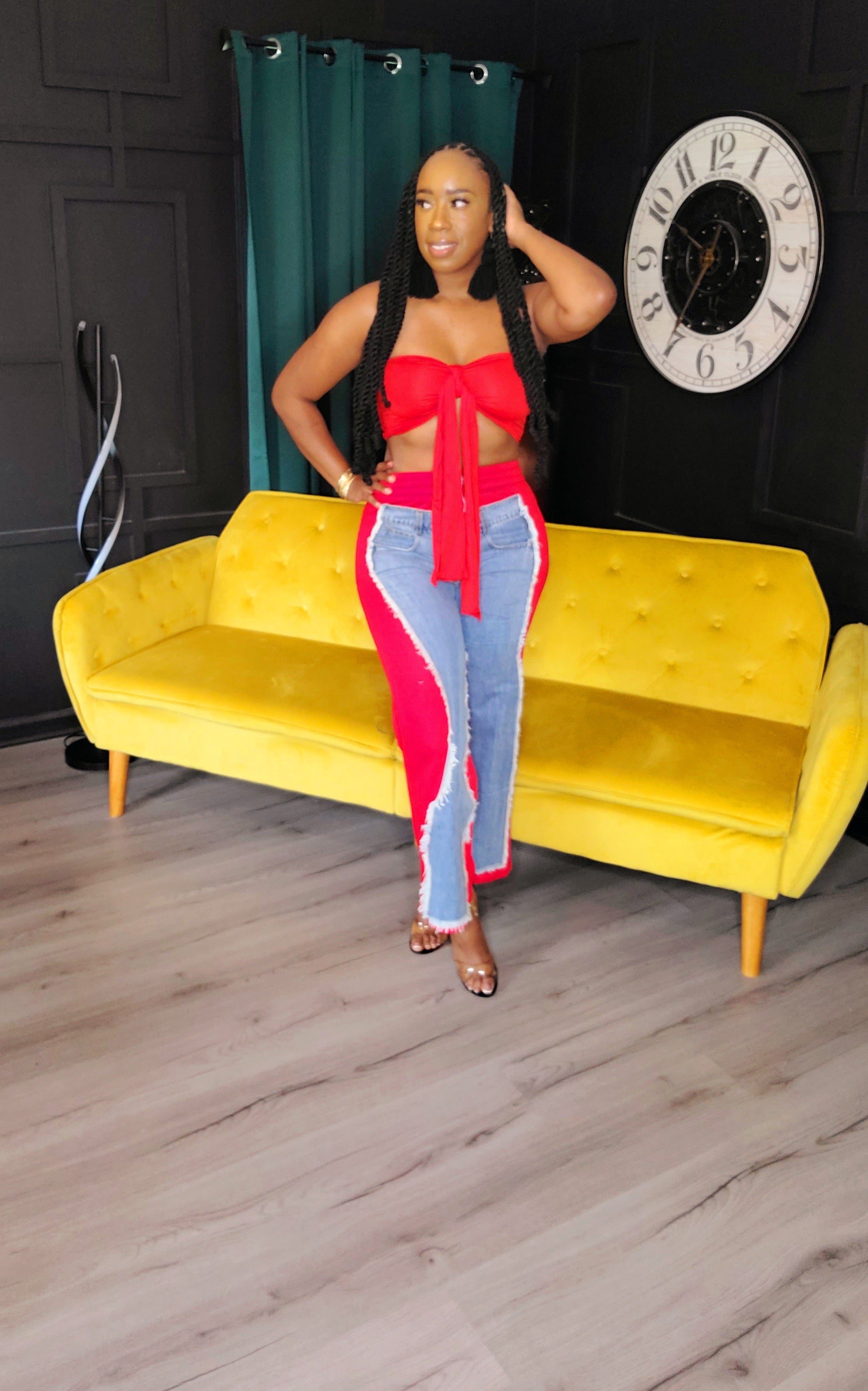 REMIND ME LATER PANTS [ RED ] – London Charles Boutique